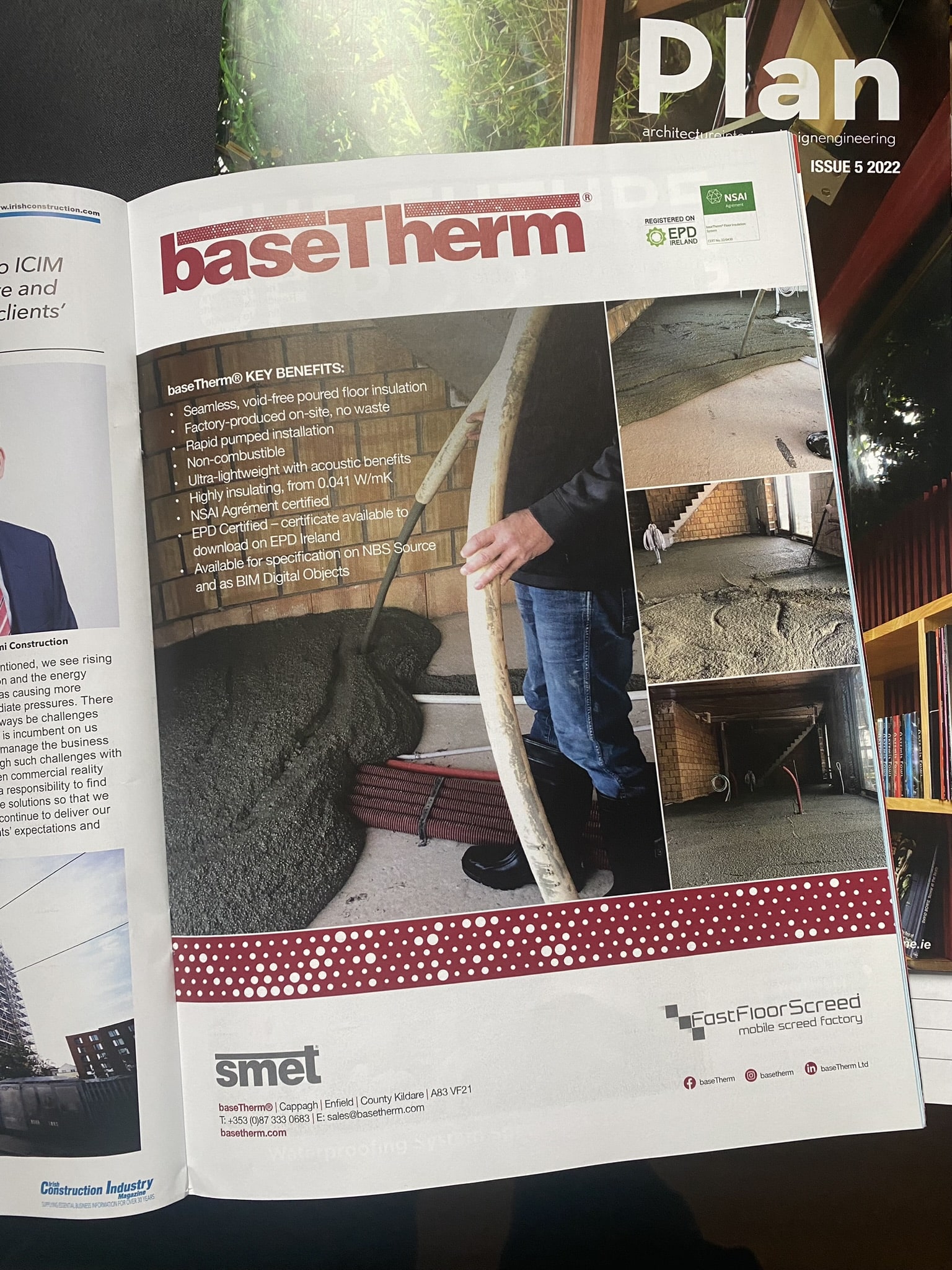 baseTherm® features in Plan & Irish Construction Industry Magazines - SMET